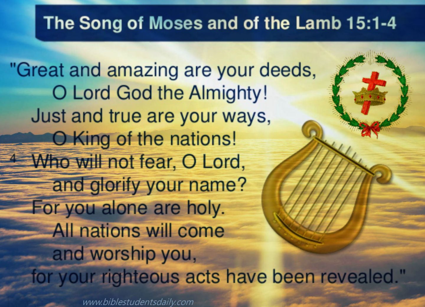 The Song of Moses and the Lamb – BIBLE Students DAILY